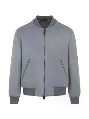 Brioni Wool Bomber Jacket - Grey