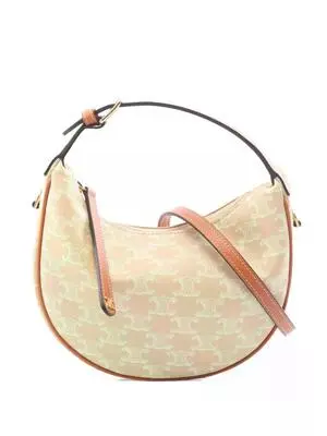 Celine Triomphe Coated Canvas Satchel - Neutrals
