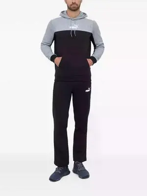 PUMA Logo-print Colour-block Hoodie