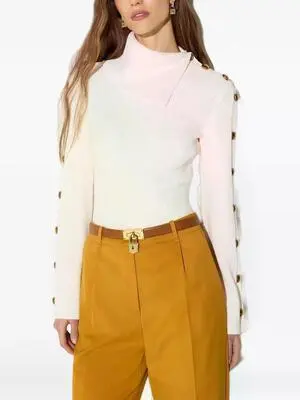 Elisabetta Franchi Knit Pullover With Jewel Buttons