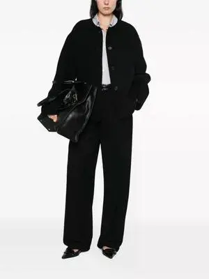 THE ROW Collarless Button-up Coat