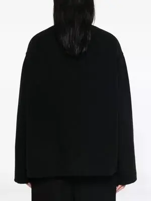 THE ROW Collarless Button-up Coat