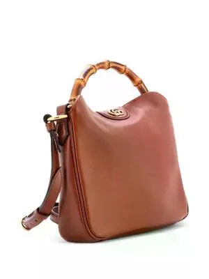 Gucci Diana Nm Bamboo Leather Small Tote Bag - Brown