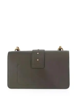 Pinko Love One Mini Studded Leather Shoulder Bag - Green