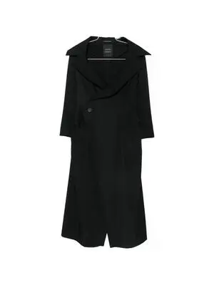 Yohji Yamamoto Wrinkled Gabardine Jacket Dress - Black