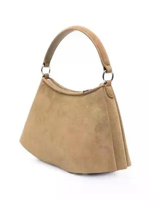 Lacoste Small Lenglen Pleated Suede Tote Bag - Neutrals