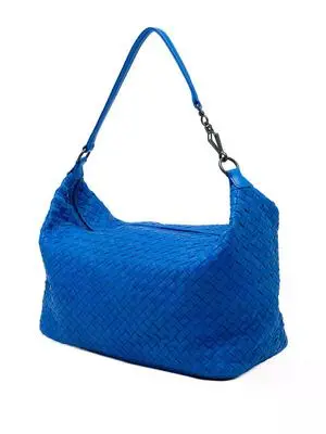 Bottega Veneta Nappa Intrecciato Shoulder Bag - Blue