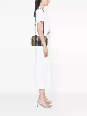 Gucci 2016-2026 Small Gg Canvas Web Joy Boston Bag Satchel - Neutrals