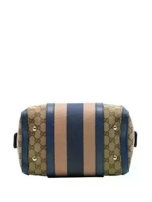 Gucci 2016-2026 Small Gg Canvas Web Joy Boston Bag Satchel - Neutrals