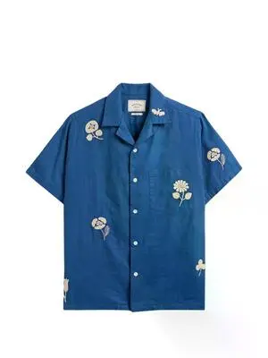 Portuguese Flannel Nature Ramie Shirt - Blue