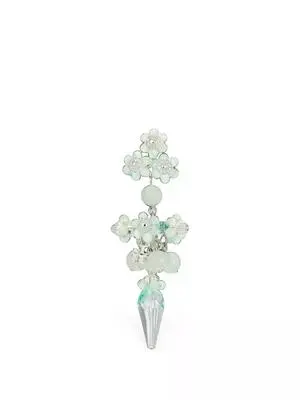 Tory Burch Curiosity Beaded Linear Earrings - Silver