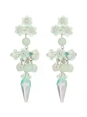 Tory Burch Beaded Floral Clip-on Earrings