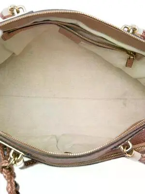 Gucci Metallic Pebbled Calfskin Bella Satchel