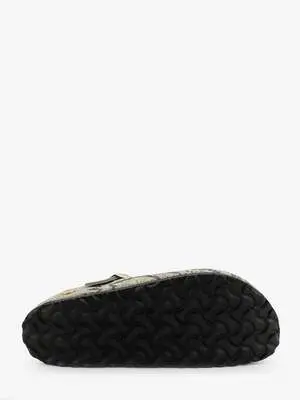 BIRKENSTOCK Boston Suede Sabot With Python Print