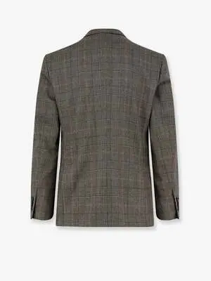 LARDINI Prince Of Wales Wool Blazer