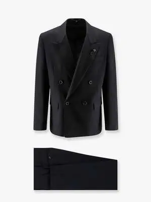 LARDINI Virgin Wool Suit - Black