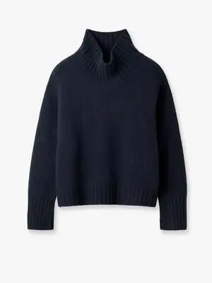 Soft Goat Girlfriend Cashmere Turtleneck - Blue