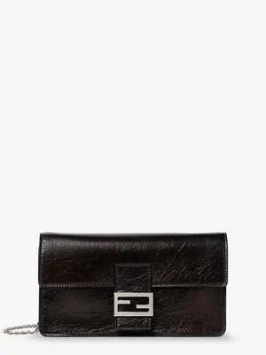Fendi Wallet On Chain Tube Leather Crossbody Bag