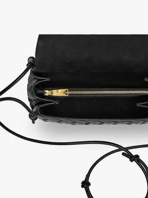 Bottega Veneta Notturno Clutch Bag With Leather Shoulder Strap