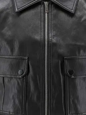 THE FRANKIE SHOP Oversized Leather Bomber Jacket