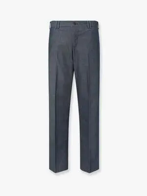 PT TORINO Michael Trousers In A Wool And Cotton Blend - Blue