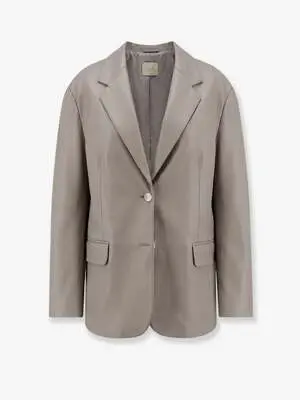 ALYSI Leather Blazer