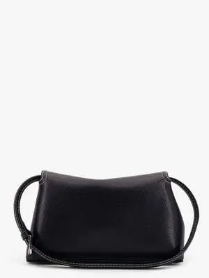 TOTEME Leather Clutch With Contrasting Stitching - Black