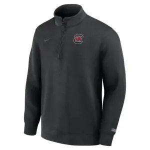 Nike South Carolina Coaches Dri-fit College Long-sleeve 1/2-zip Top - Black