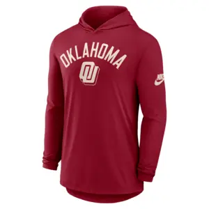Nike Oklahoma Legacy Arch Dri-fit College Long-sleeve Hooded T-shirt - Red