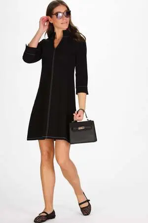 DUFFIELD LANE Victoria Tunic Dress - Black