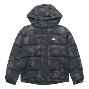 NEW BALANCE Winter Camouflage Down Parka Asia Sizing 'grey Black