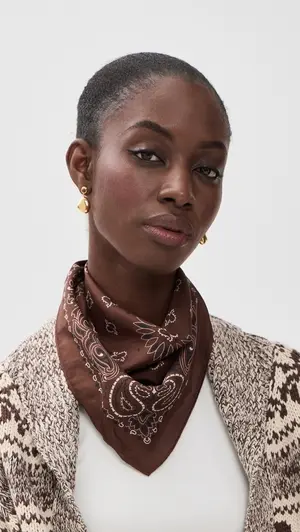 The Great. The Silk Bandana - Chocolate