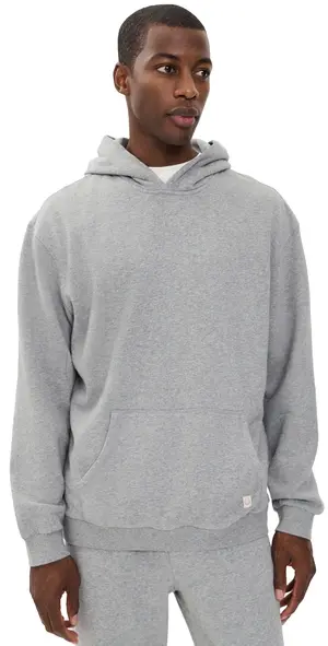 Marine Layer Relaxed Cloud 9 Fleece Hoodie - Mid Heather Grey