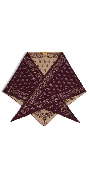 Guest In Residence The Wild Rag Triangle Scarf - Fig/camel