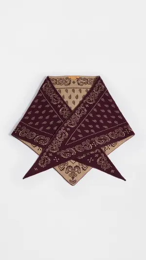 Guest In Residence The Wild Rag Triangle Scarf - Fig/camel