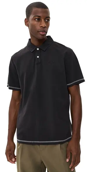 MALBON Overdyed Pique Polo