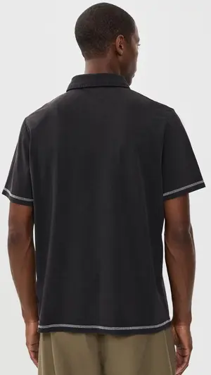 MALBON Overdyed Pique Polo