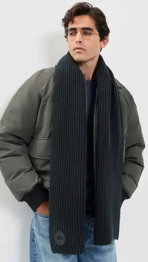 Canada Goose Cashmere Blend Rib Scarf