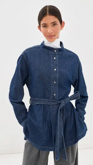 TWP Tamzin Denim Belted Top
