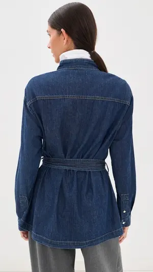 TWP Tamzin Denim Belted Top