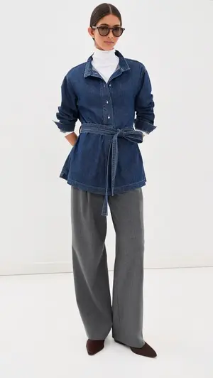TWP Tamzin Denim Belted Top