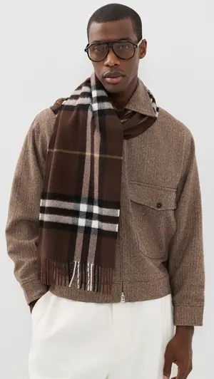 Burberry Giant Check Cashmere Scarf