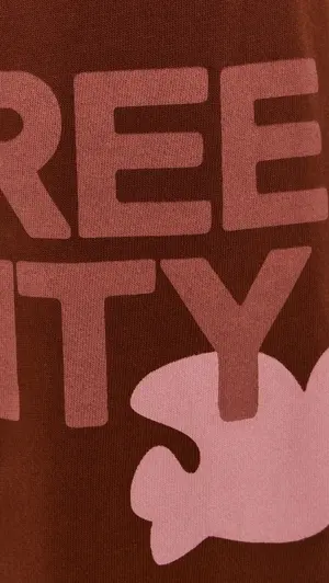 FREECITY Graphic Print Sweatpants - Rusty Rabbit
