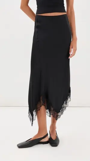Sablyn Keri Paneled Bias Skirt - Black