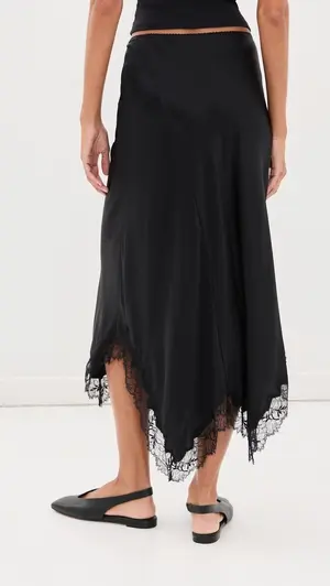 Sablyn Keri Paneled Bias Skirt - Black