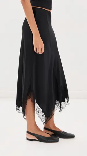 Sablyn Keri Paneled Bias Skirt - Black