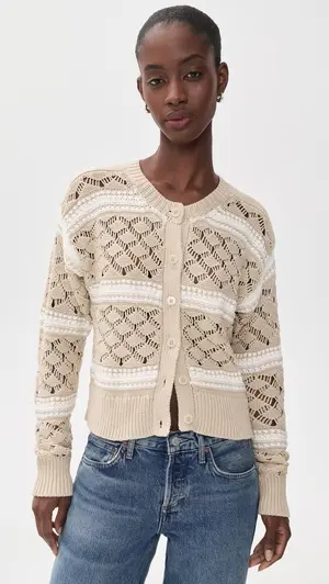 Splendid Bennett Cardigan - Wheat/shell