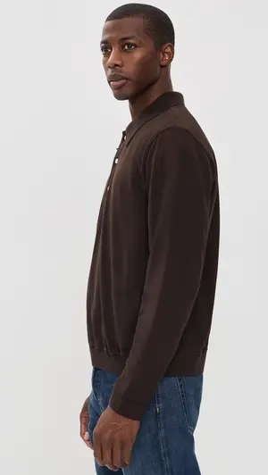 Citizens Of Humanity Long Sleeve Banded Polo Shirt