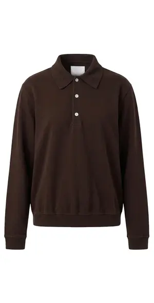 Citizens Of Humanity Long Sleeve Banded Polo Shirt - Brown