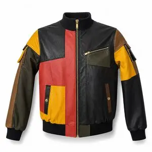 ZASTASTUDIO Artifact Theory Leather Bomber Jacket - Black